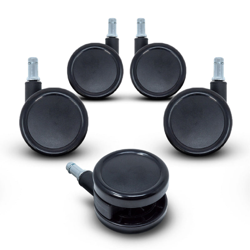 Office Chair Replacement Casters for Hardwood & Hard Floors (Set of 5 ...