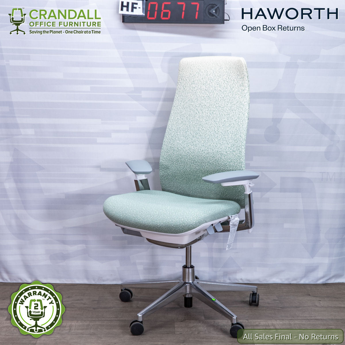 HF-0677 - Haworth Open Box Returns Fern – Crandall Office Furniture
