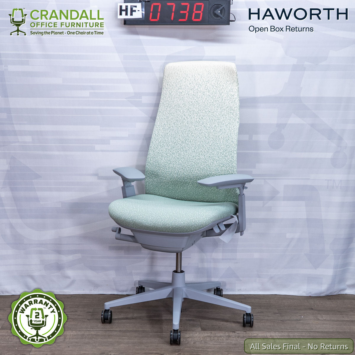 HF-0738 - Haworth Open Box Returns Fern – Crandall Office Furniture