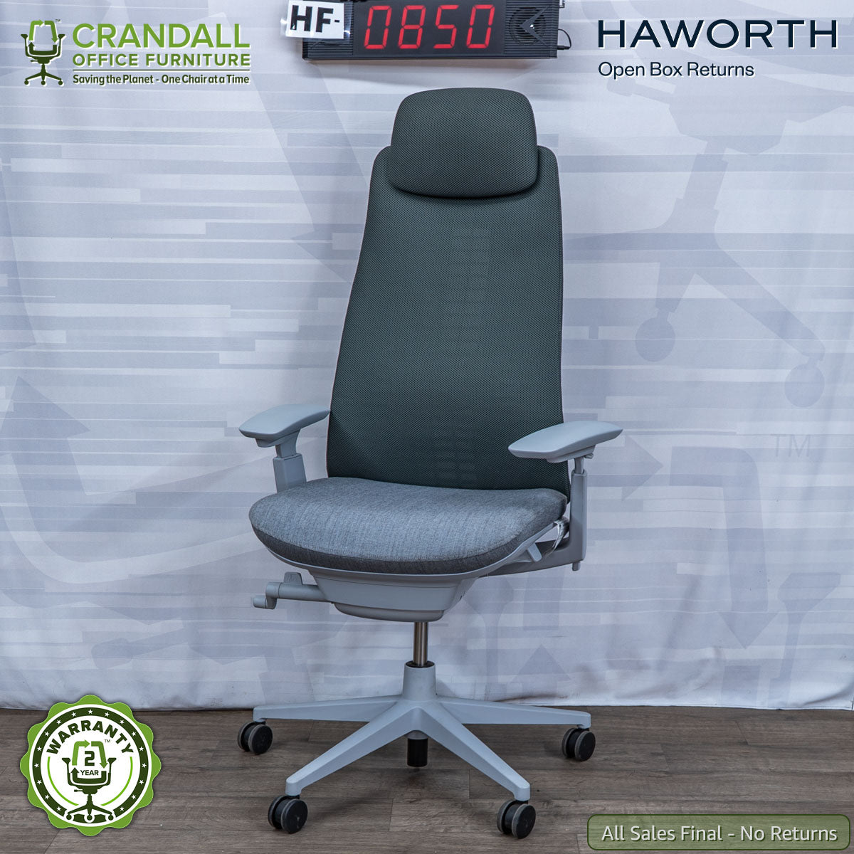 HF-0850 - Haworth Open Box Returns Fern – Crandall Office Furniture