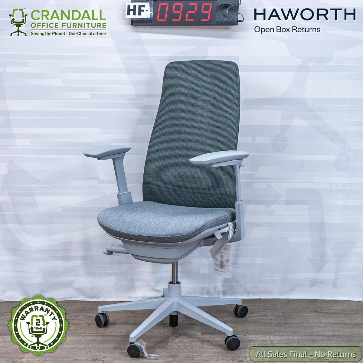 HF-0929 - Haworth Open Box Returns Fern – Crandall Office Furniture