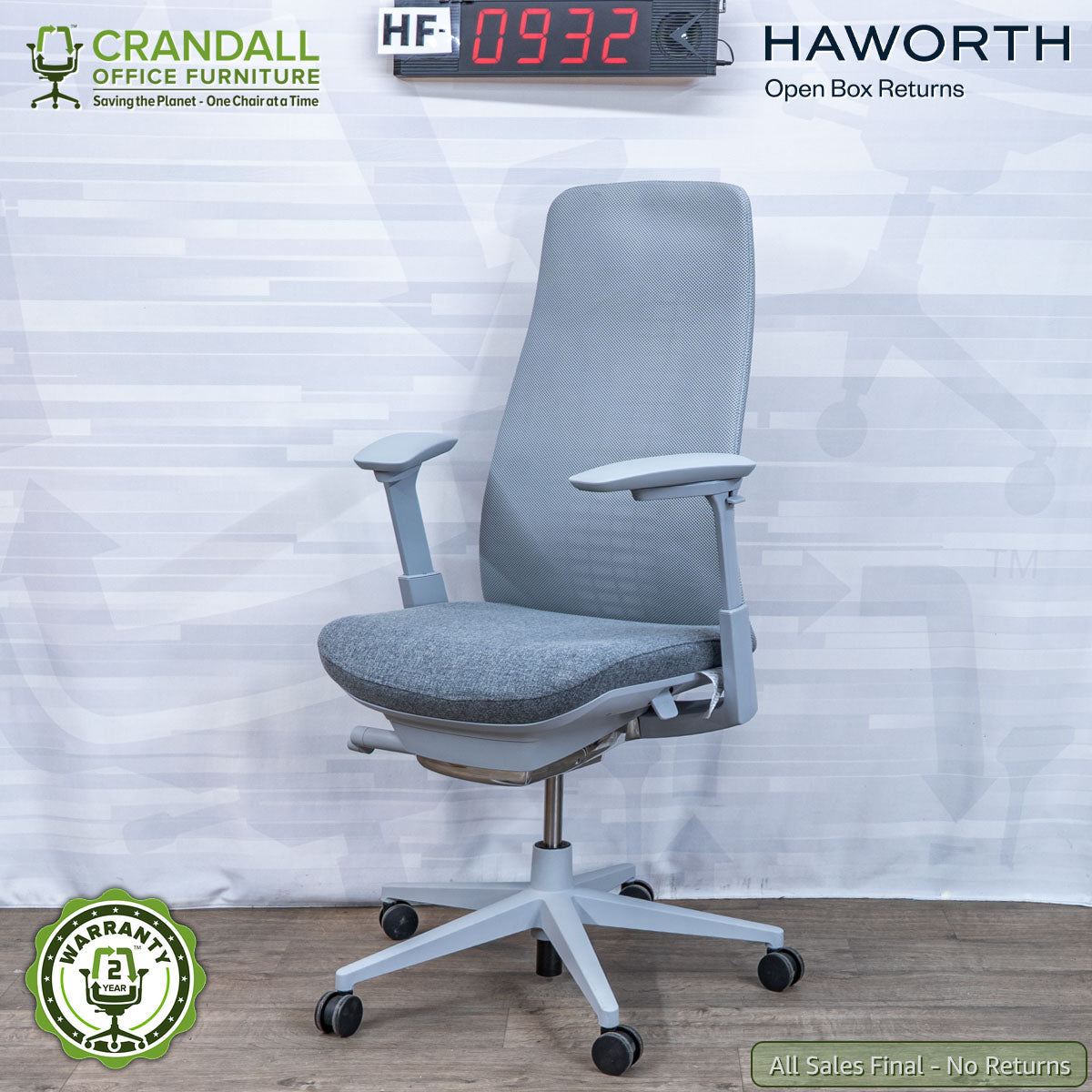 HF-0932 - Haworth Open Box Returns Fern – Crandall Office Furniture