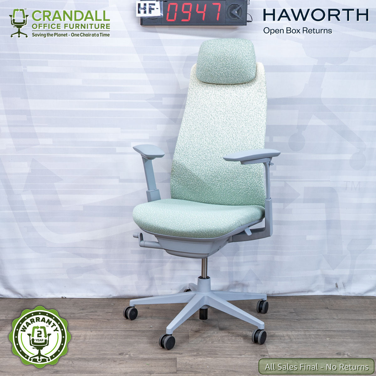 HF-0947 - Haworth Open Box Returns Fern with Headrest – Crandall Office ...