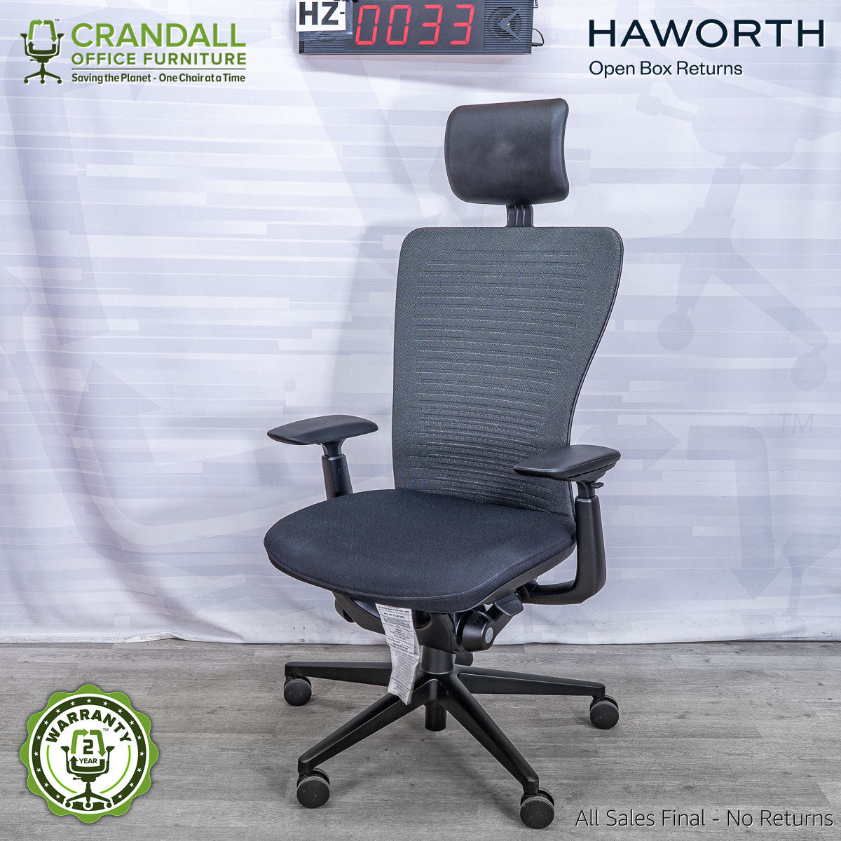 HZ-0033 - Haworth Zody with Headrest – Crandall Office Furniture