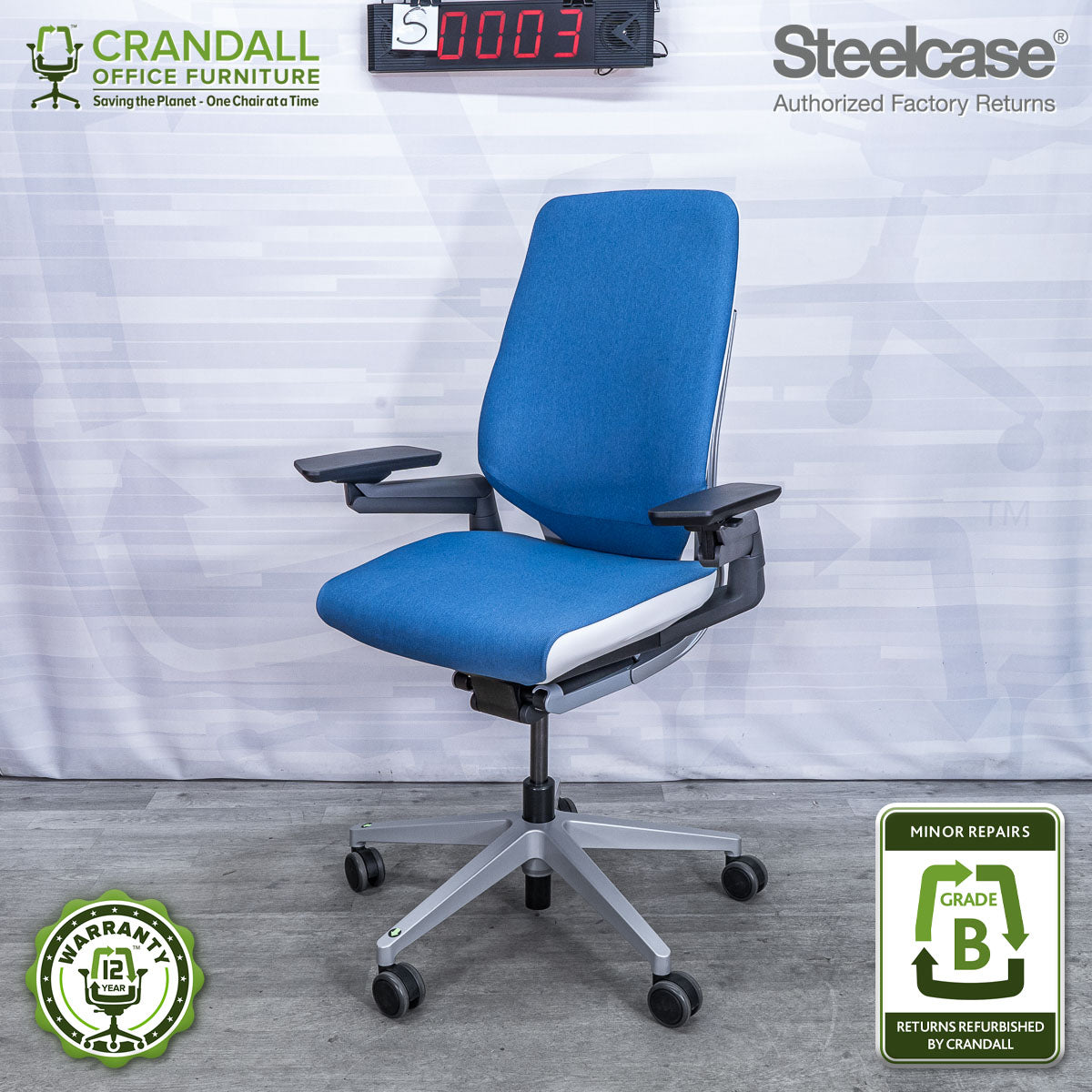 S-0003 - Steelcase Gesture - Grade B – Crandall Office Furniture