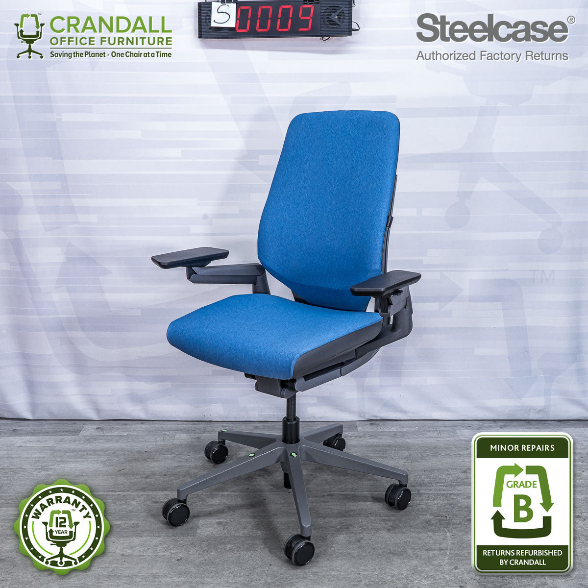 S-0009 - Steelcase Gesture - Grade B – Crandall Office Furniture