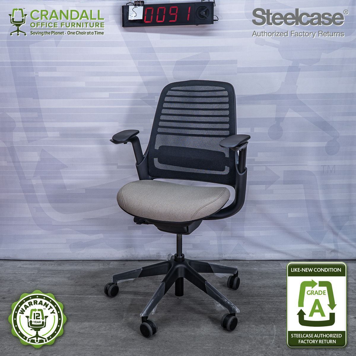 S-0091 - Steelcase Series 1 - Grade A – Crandall Office Furniture