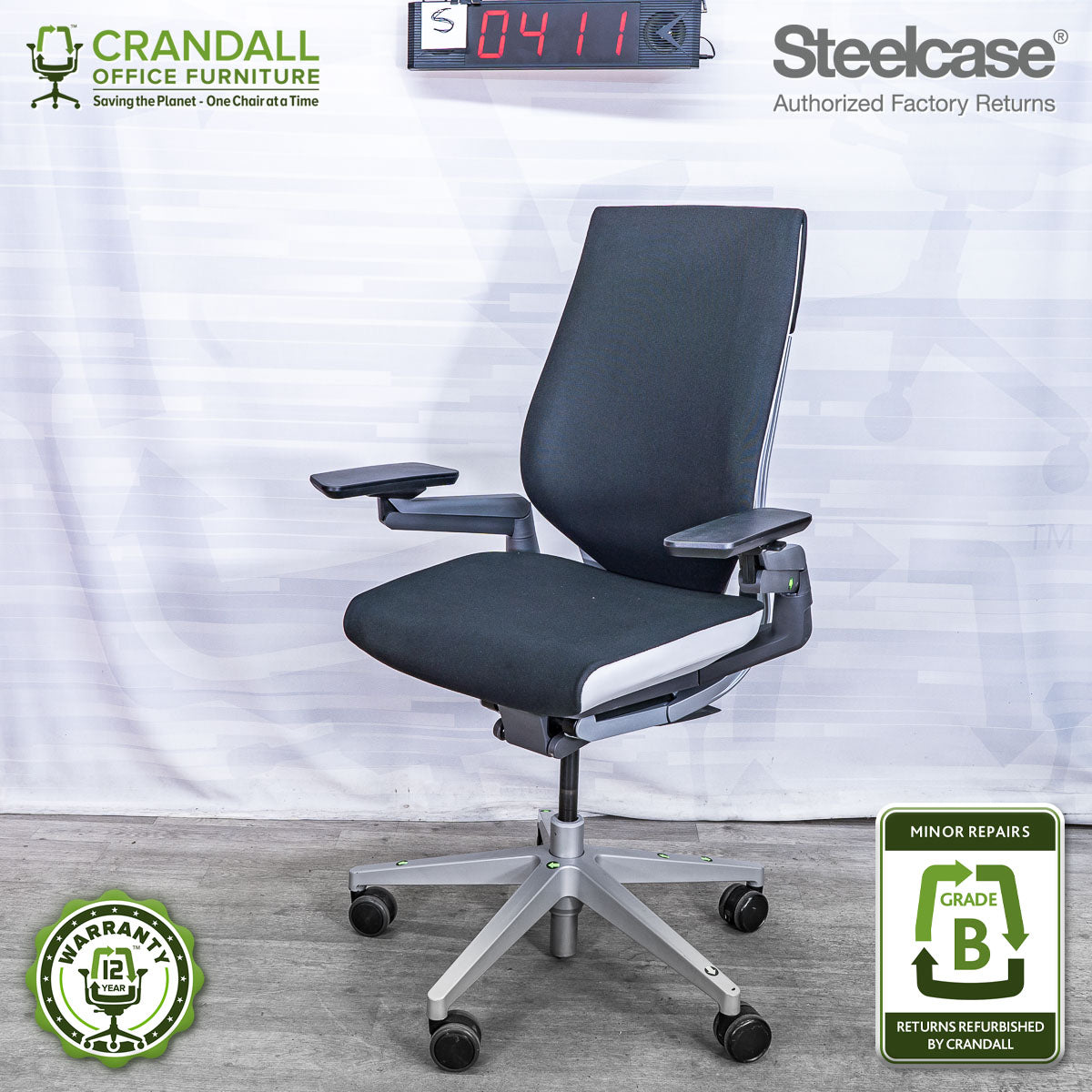 S-0411 - Steelcase Gesture - Grade B – Crandall Office Furniture