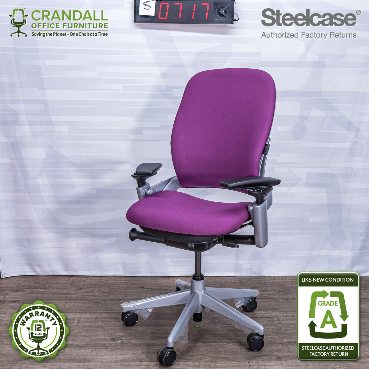 S-0717 - Steelcase V2 Leap - Grade A – Crandall Office Furniture