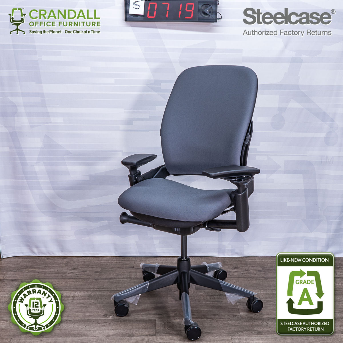 S-0719 - Steelcase V2 Leap - Grade A – Crandall Office Furniture