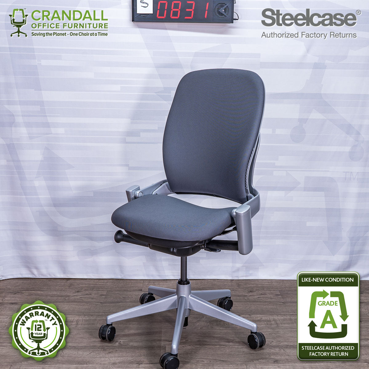 S-0831 - Steelcase V2 Leap - Grade A – Crandall Office Furniture