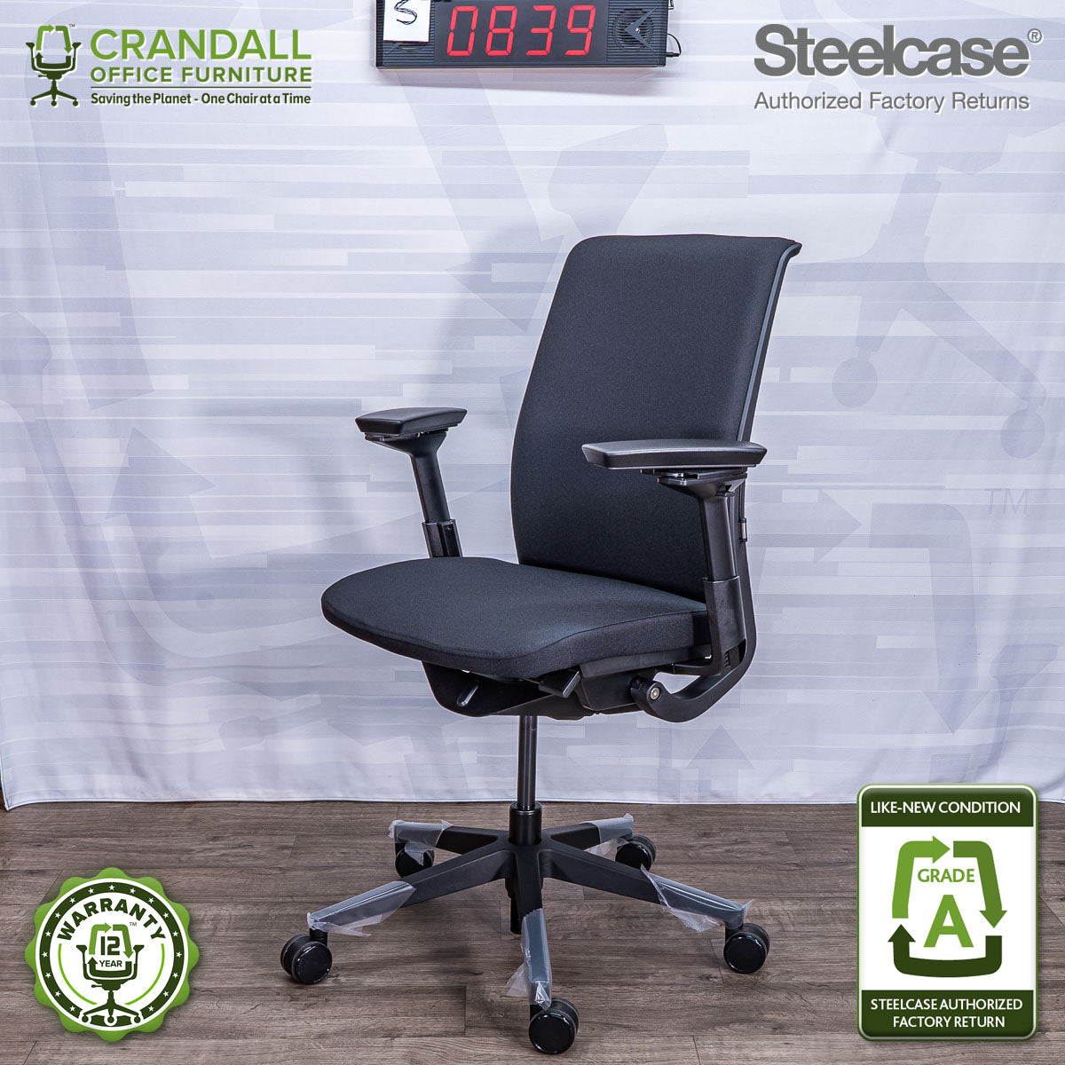 S-0839 - Steelcase V2 Think - Grade A – Crandall Office Furniture