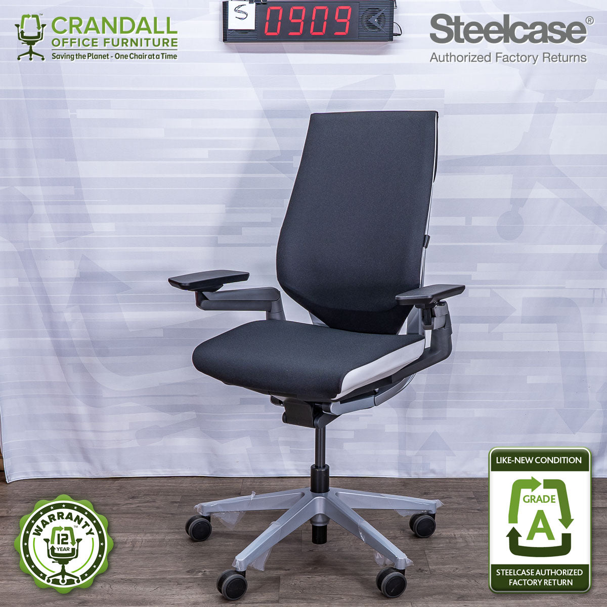 S-0909 - Steelcase Gesture - Grade A – Crandall Office Furniture