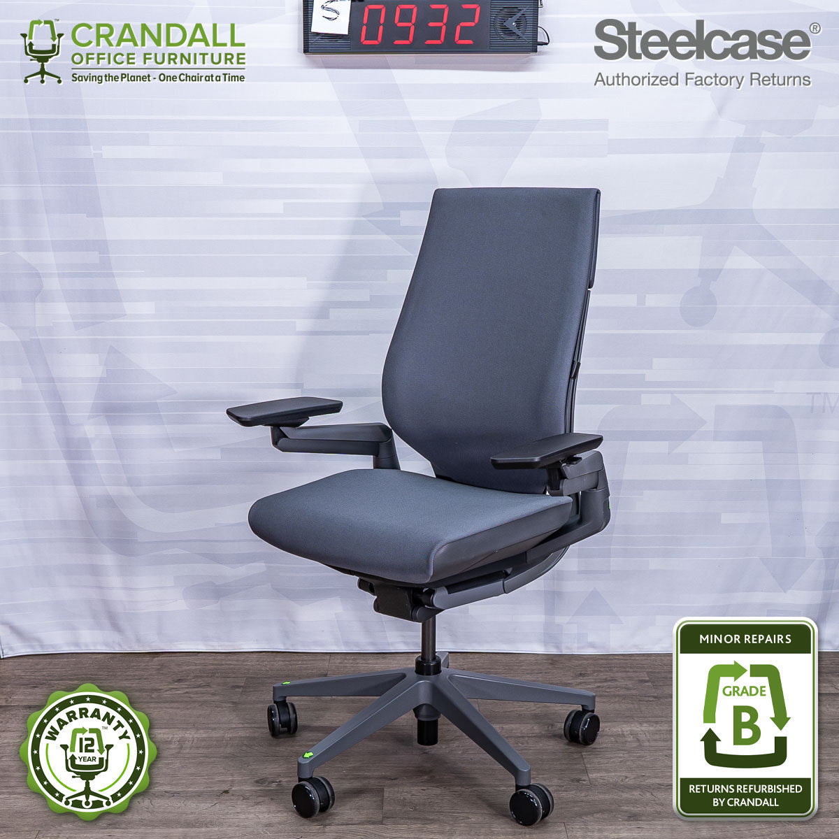 S-0932 - Steelcase Gesture - Grade B – Crandall Office Furniture