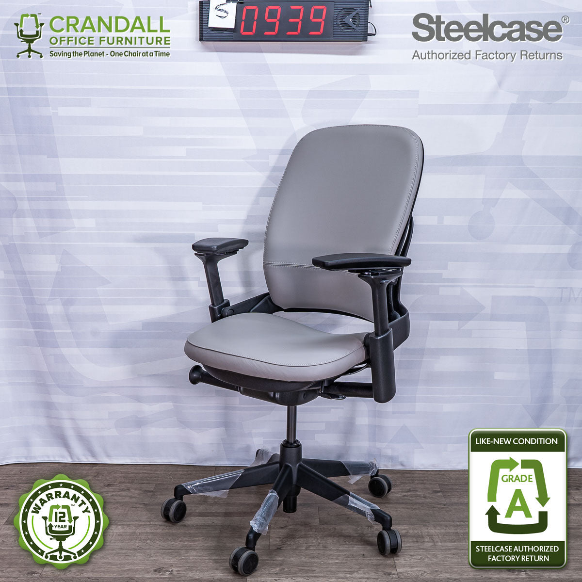 S-0939 - Steelcase V2 Leap - Grade A – Crandall Office Furniture