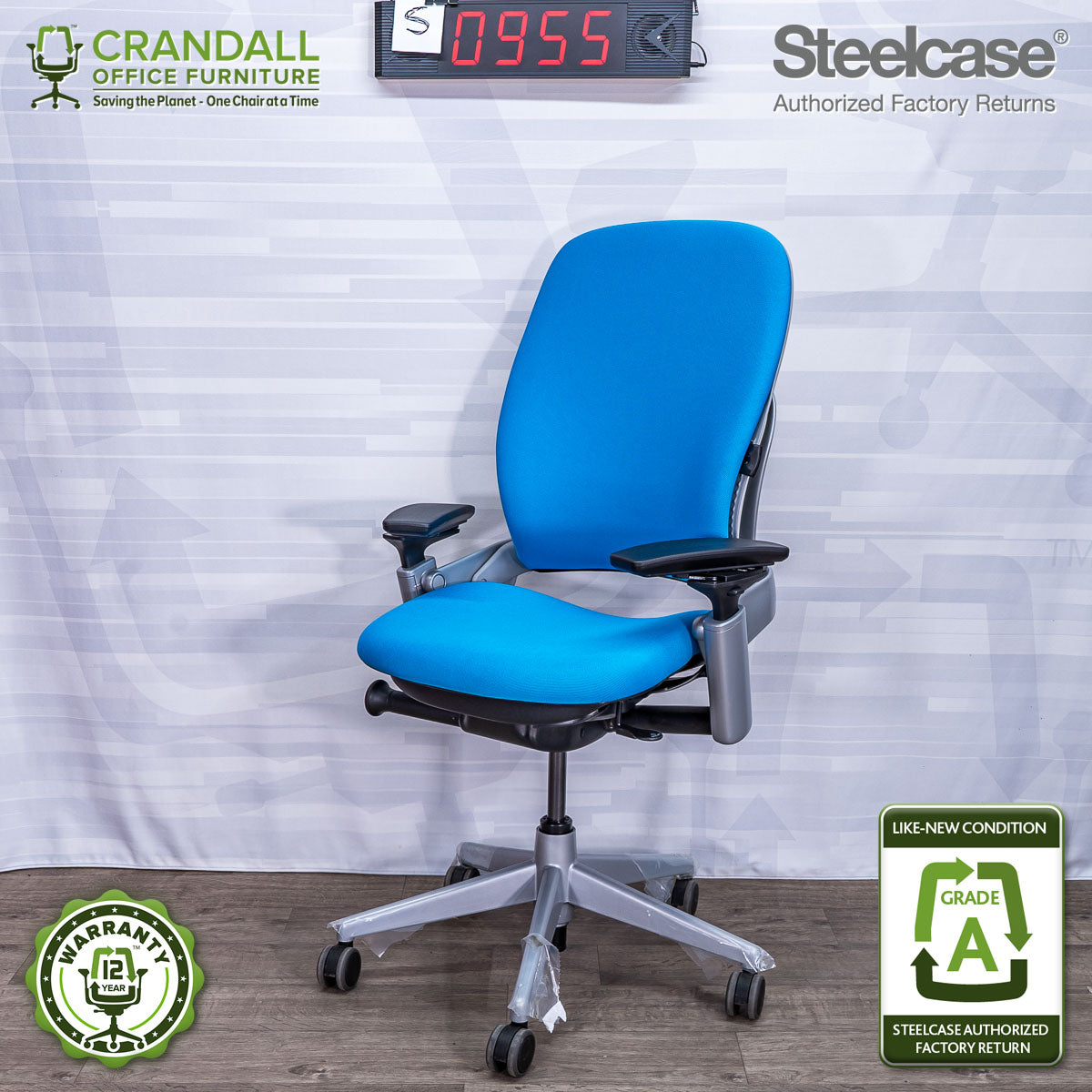 S-0955 - Steelcase V2 Leap - Grade A – Crandall Office Furniture