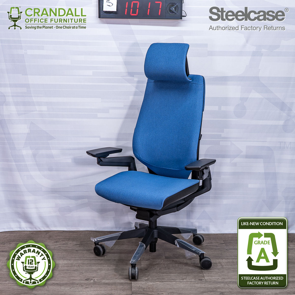 S-1017 - Steelcase Gesture with Headrest - Grade A – Crandall Office ...