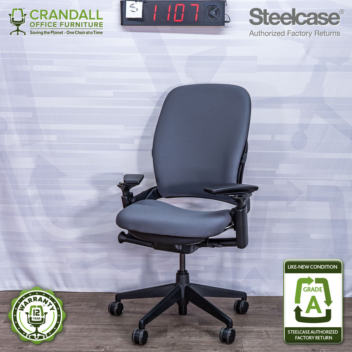 S-1107 - Steelcase V2 Leap - Grade A – Crandall Office Furniture