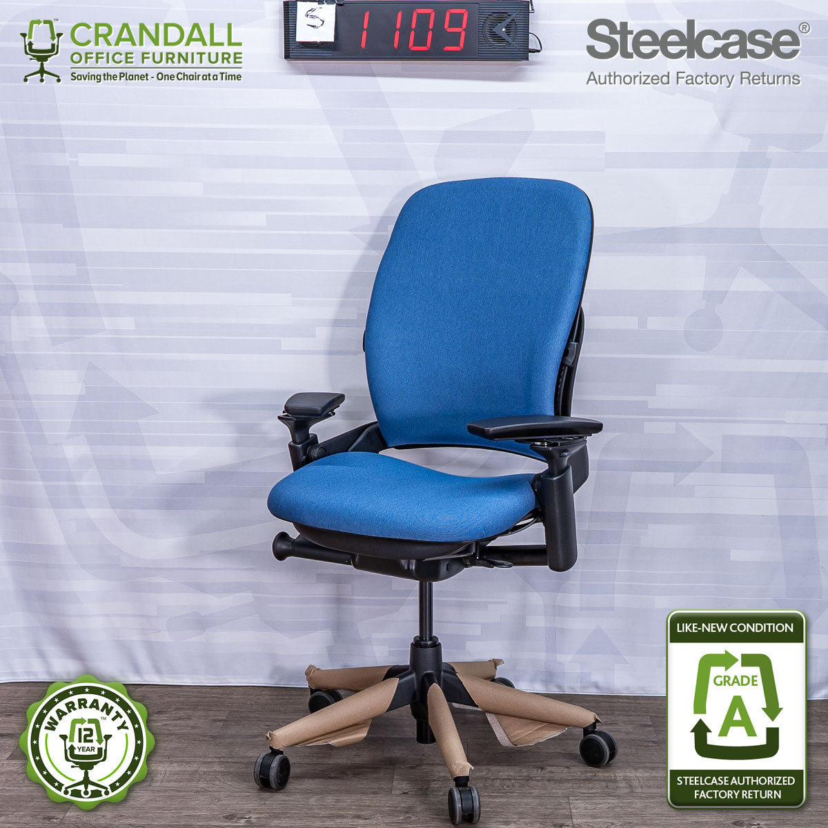 S-1109 - Steelcase V2 Leap - Grade A – Crandall Office Furniture