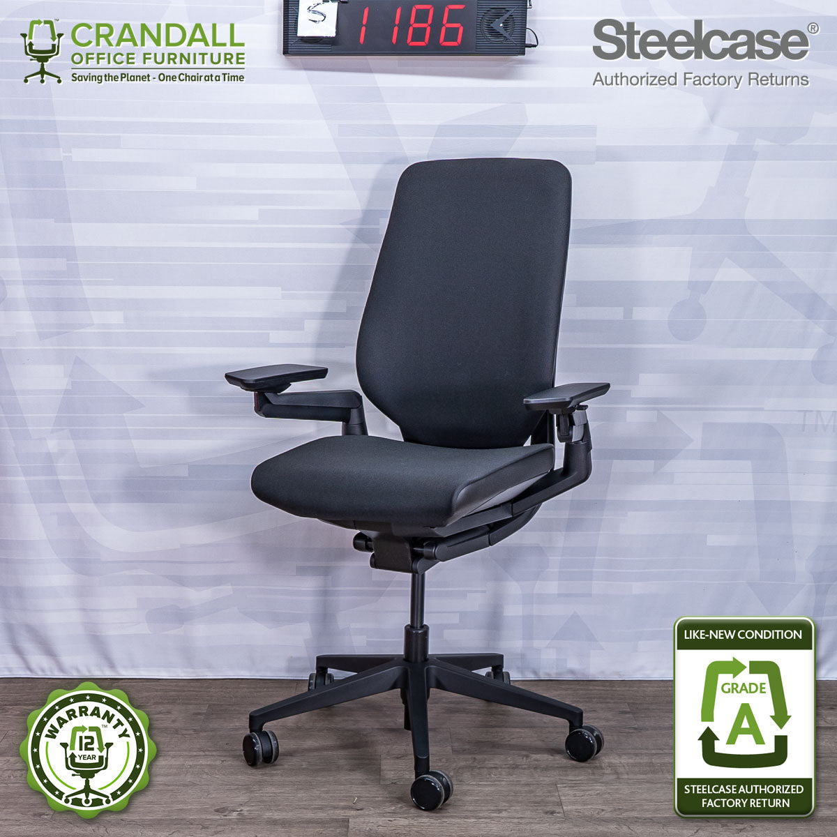 S-1186 - Steelcase Gesture - Grade A – Crandall Office Furniture