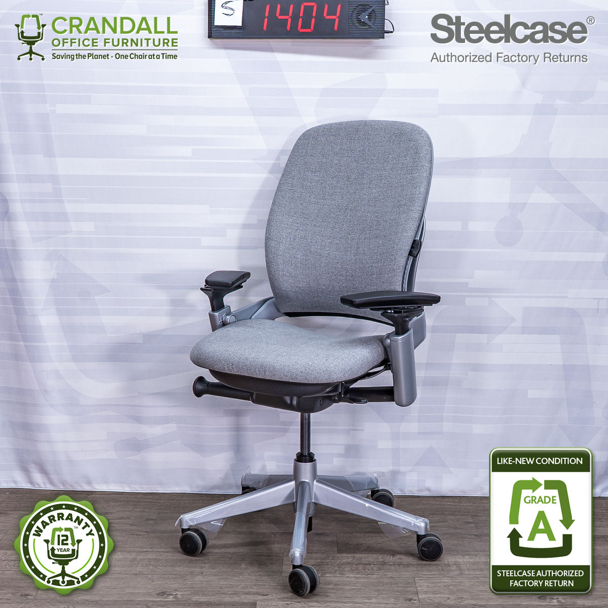 S-1404 - Steelcase V2 Leap - Grade A – Crandall Office Furniture