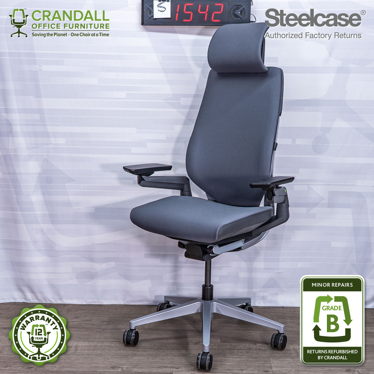 S-1542 - Steelcase Gesture - Grade B – Crandall Office Furniture