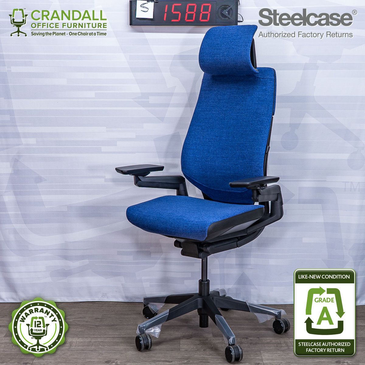 S-1588 - Steelcase Gesture with Headrest - Grade A – Crandall Office ...