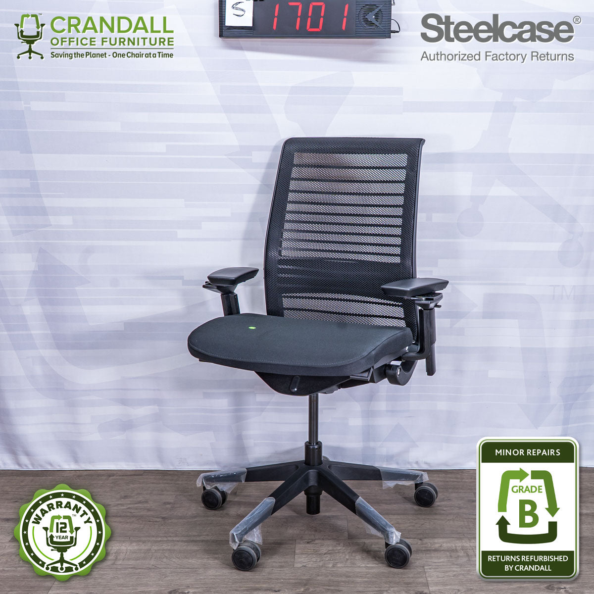 S-1701 - Steelcase V2 Think - Grade B – Crandall Office Furniture
