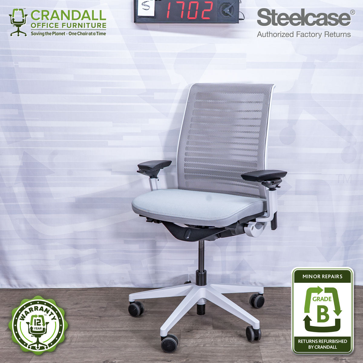 S-1702 - Steelcase V2 Think - Grade B – Crandall Office Furniture