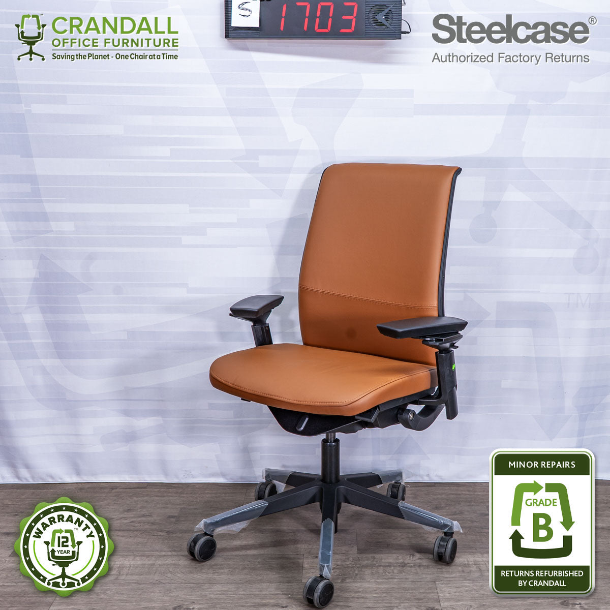 S-1703 - Steelcase V2 Think - Grade B – Crandall Office Furniture