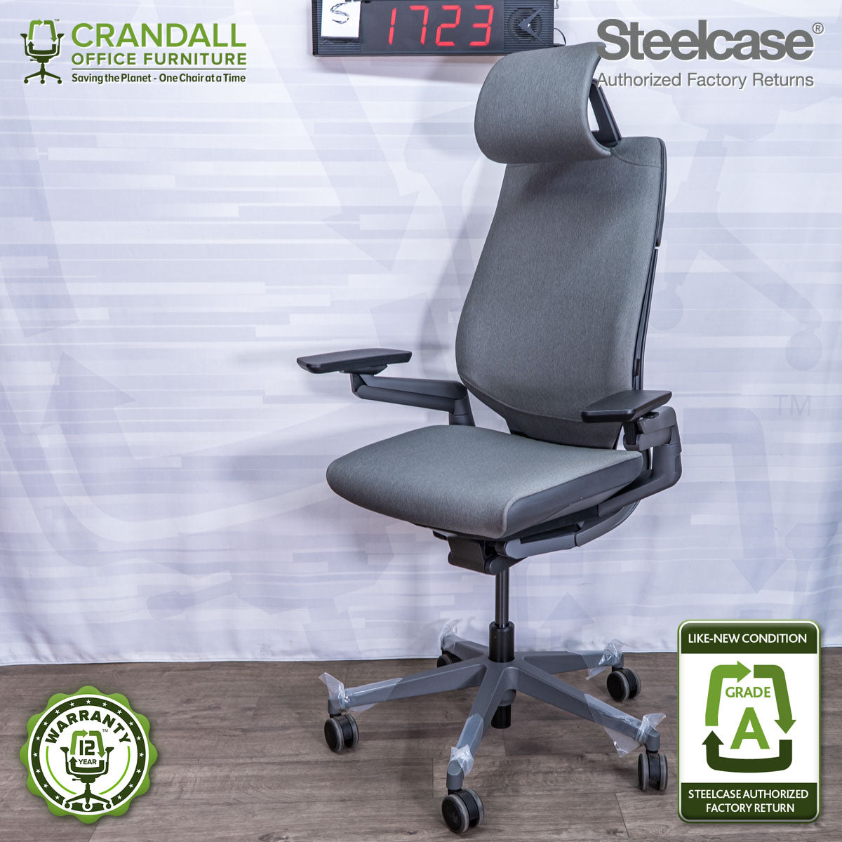 S-1723 - Steelcase Gesture with Headrest - Grade A – Crandall Office ...