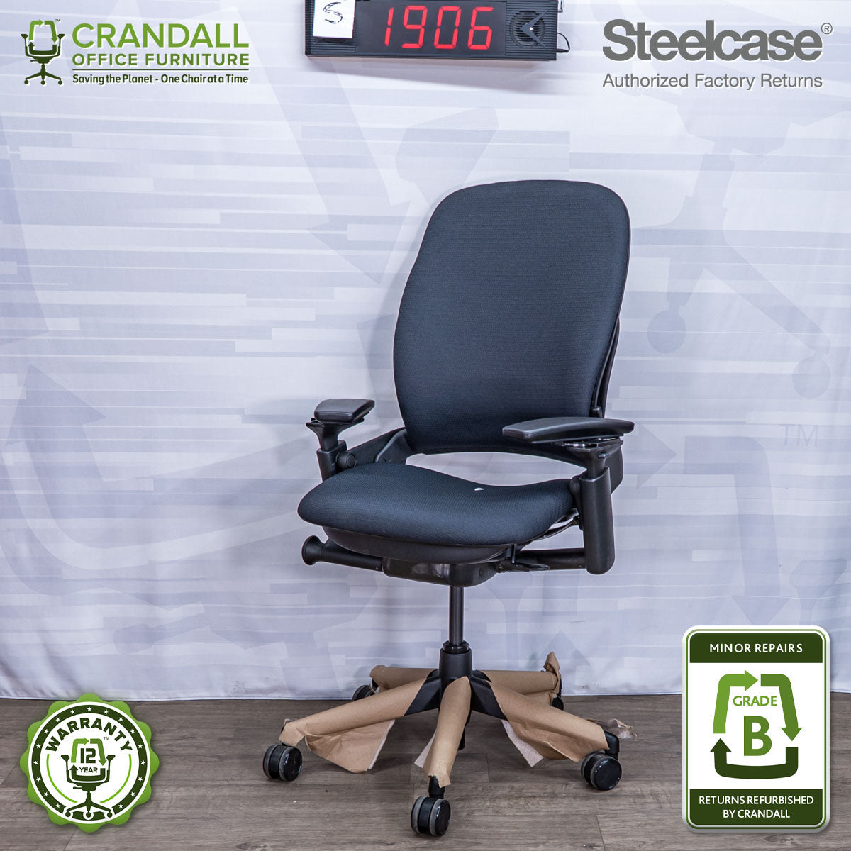 S-1906 - Steelcase Leap V2 - Grade B – Crandall Office Furniture