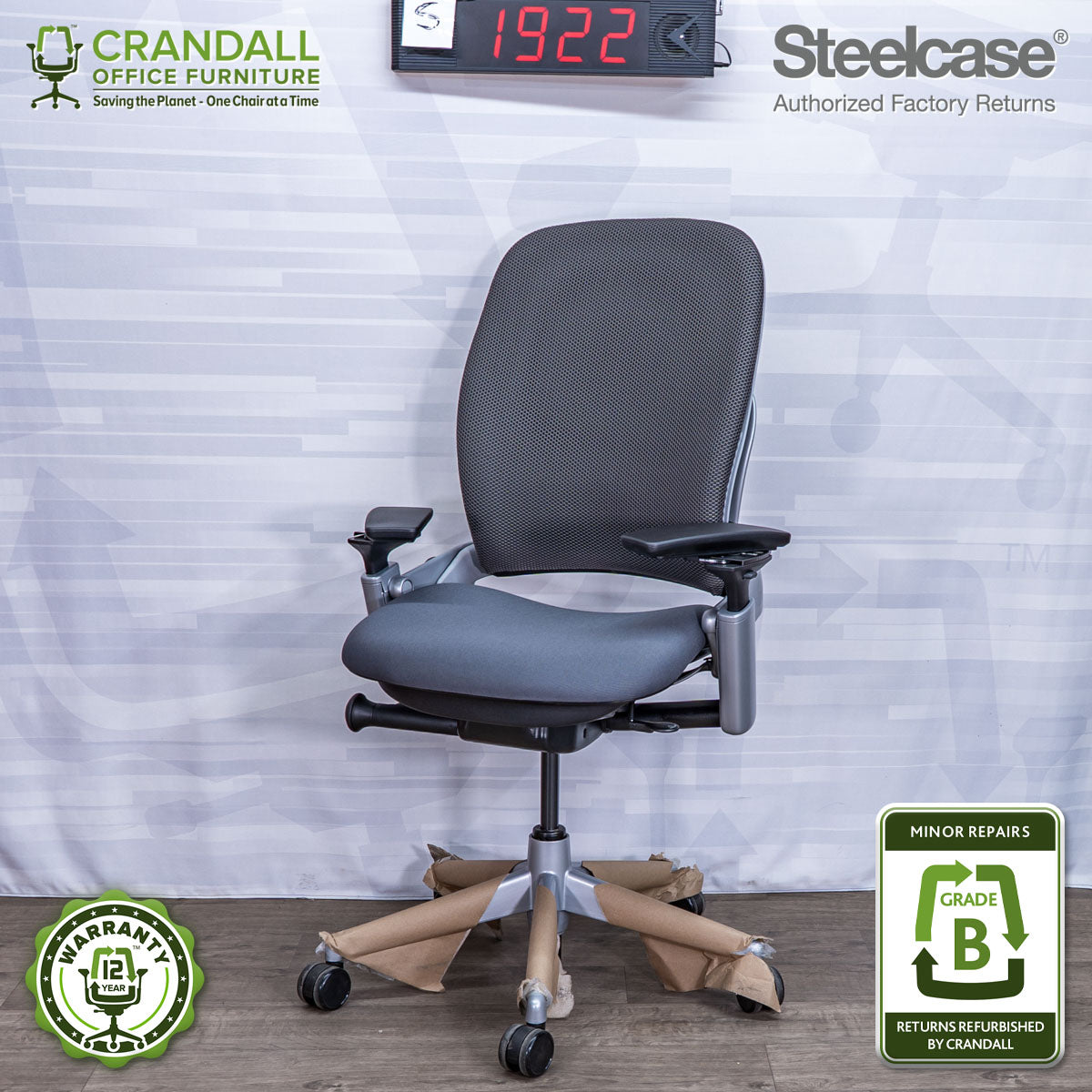 S-1922 - Steelcase Leap V2 - Grade B – Crandall Office Furniture