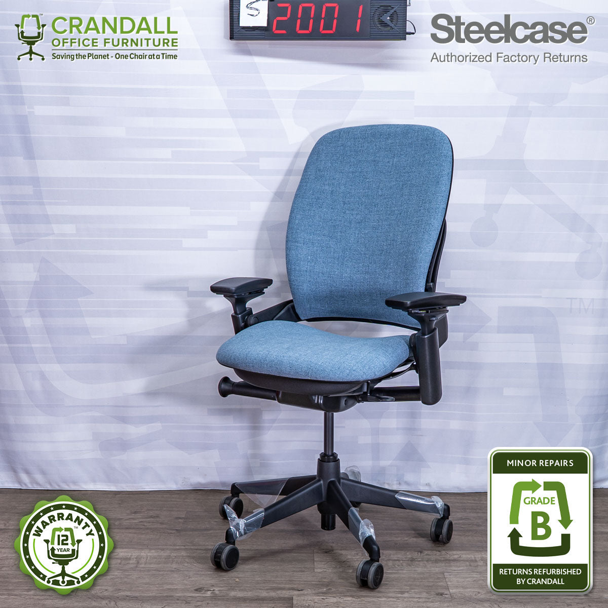 S-2001 - Steelcase V2 Leap - Grade B – Crandall Office Furniture