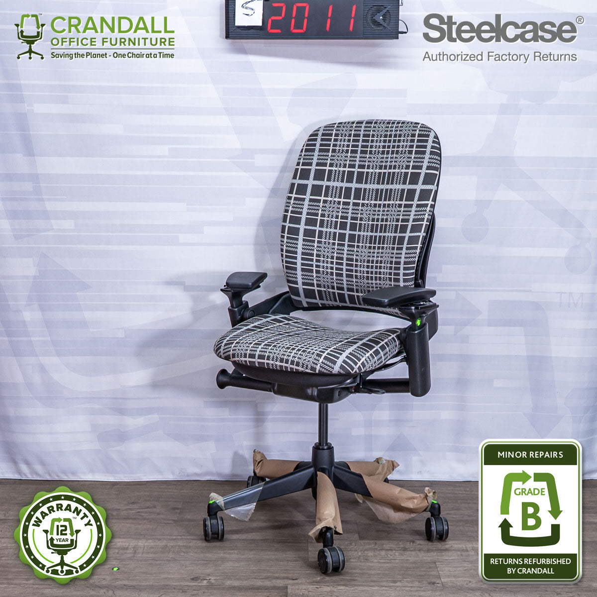 S-2011 - Steelcase V2 Leap - Grade B – Crandall Office Furniture