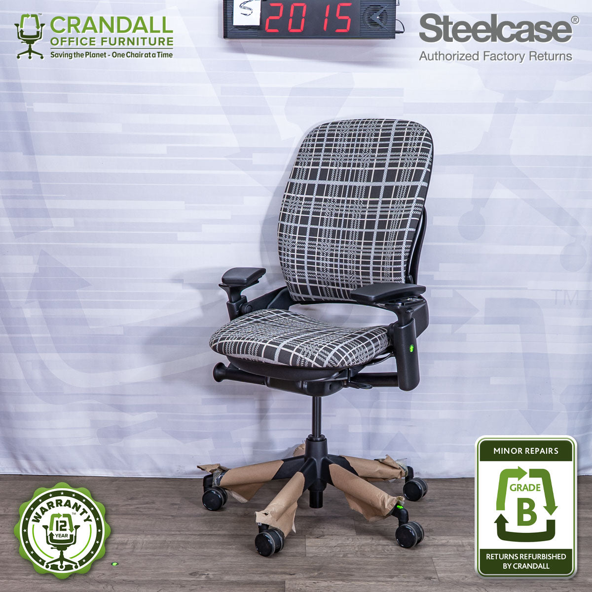 S-2015 - Steelcase V2 Leap - Grade B – Crandall Office Furniture
