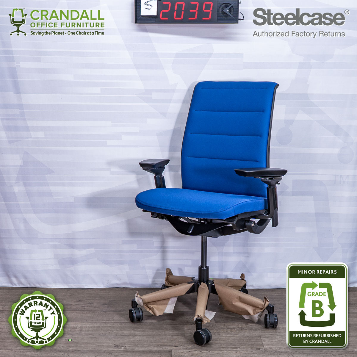 S-2039 - Steelcase V2 Think - Grade B – Crandall Office Furniture