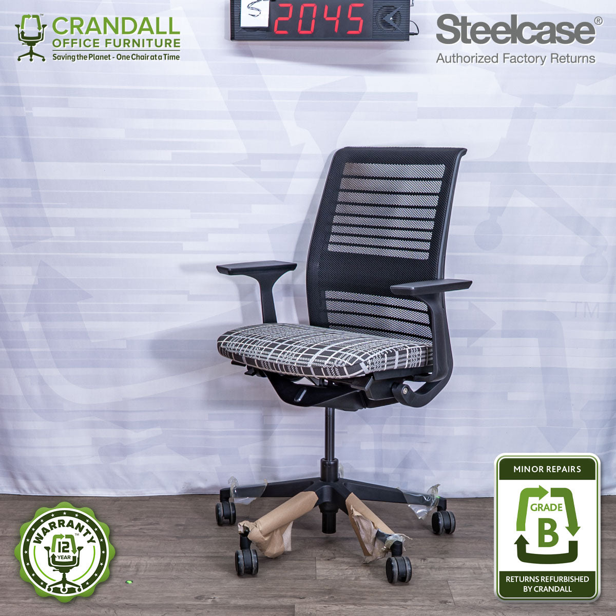S-2045 - Steelcase V2 Think - Grade B – Crandall Office Furniture