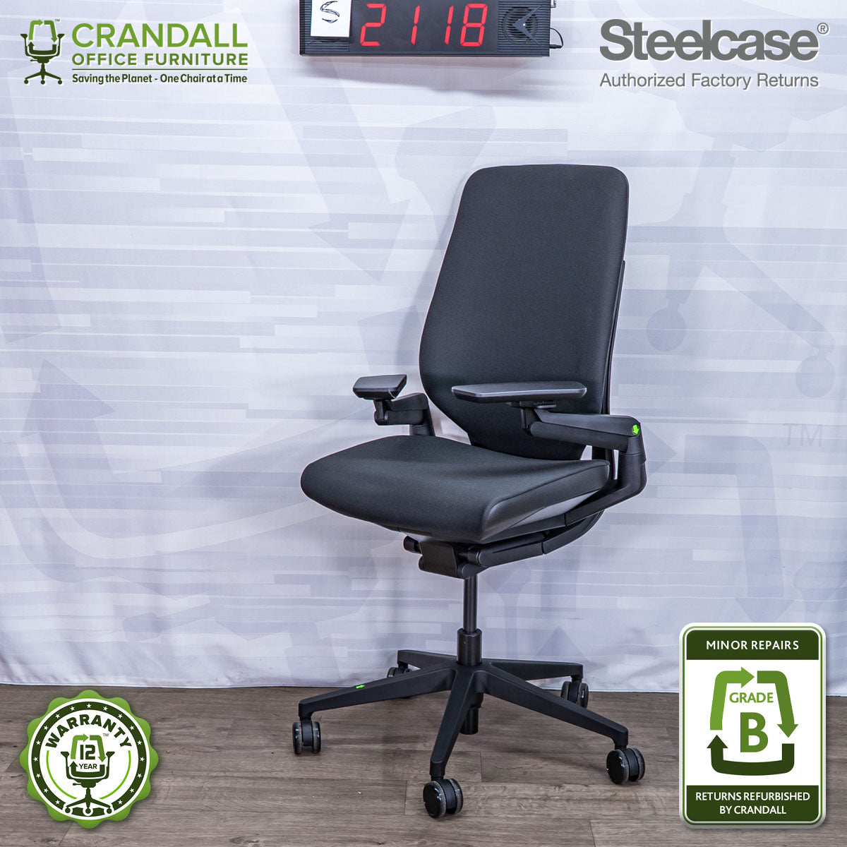 S-2118 - Steelcase Gesture - Grade B – Crandall Office Furniture