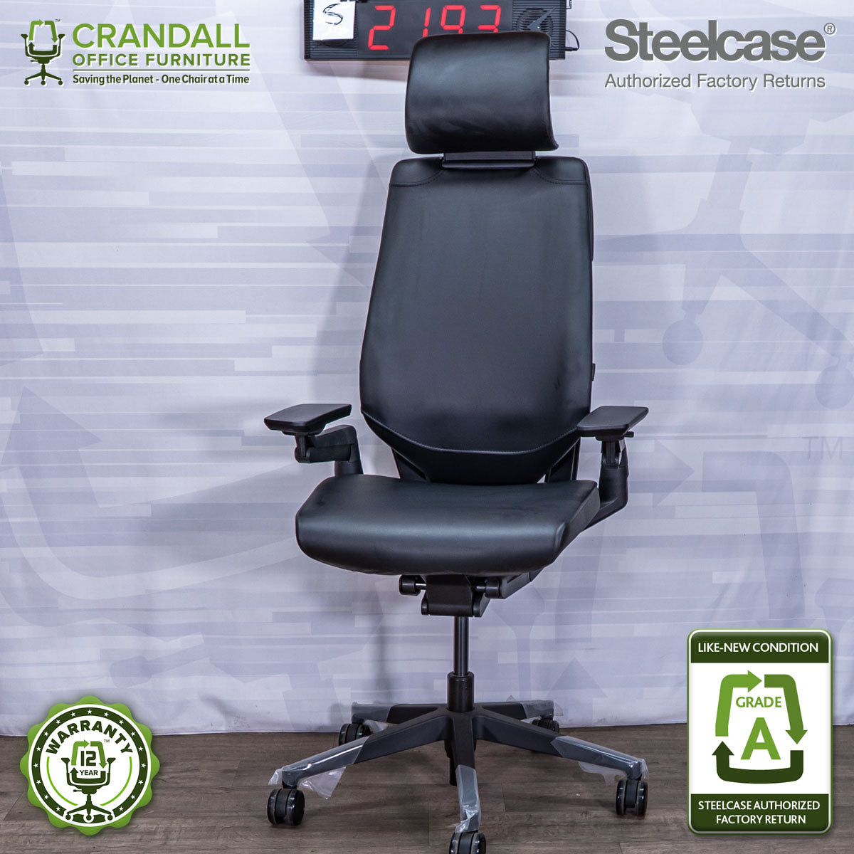 S-2193 - Steelcase Gesture with Headrest - Grade A – Crandall Office ...