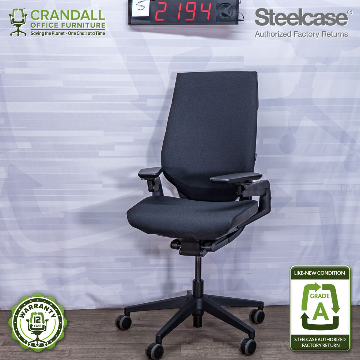 S-2194 - Steelcase Gesture - Grade A – Crandall Office Furniture