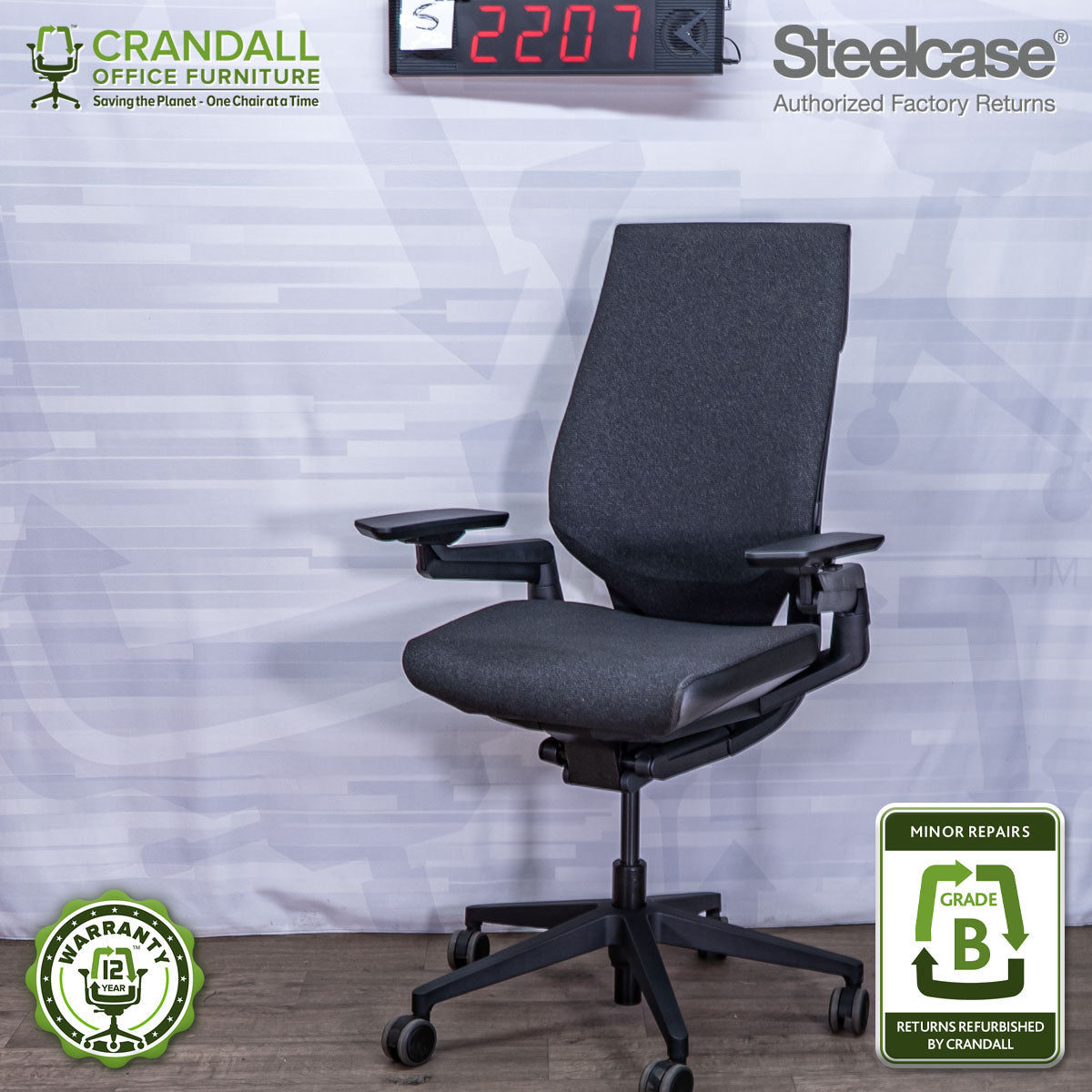 S-2207 - Steelcase Gesture - Grade B – Crandall Office Furniture