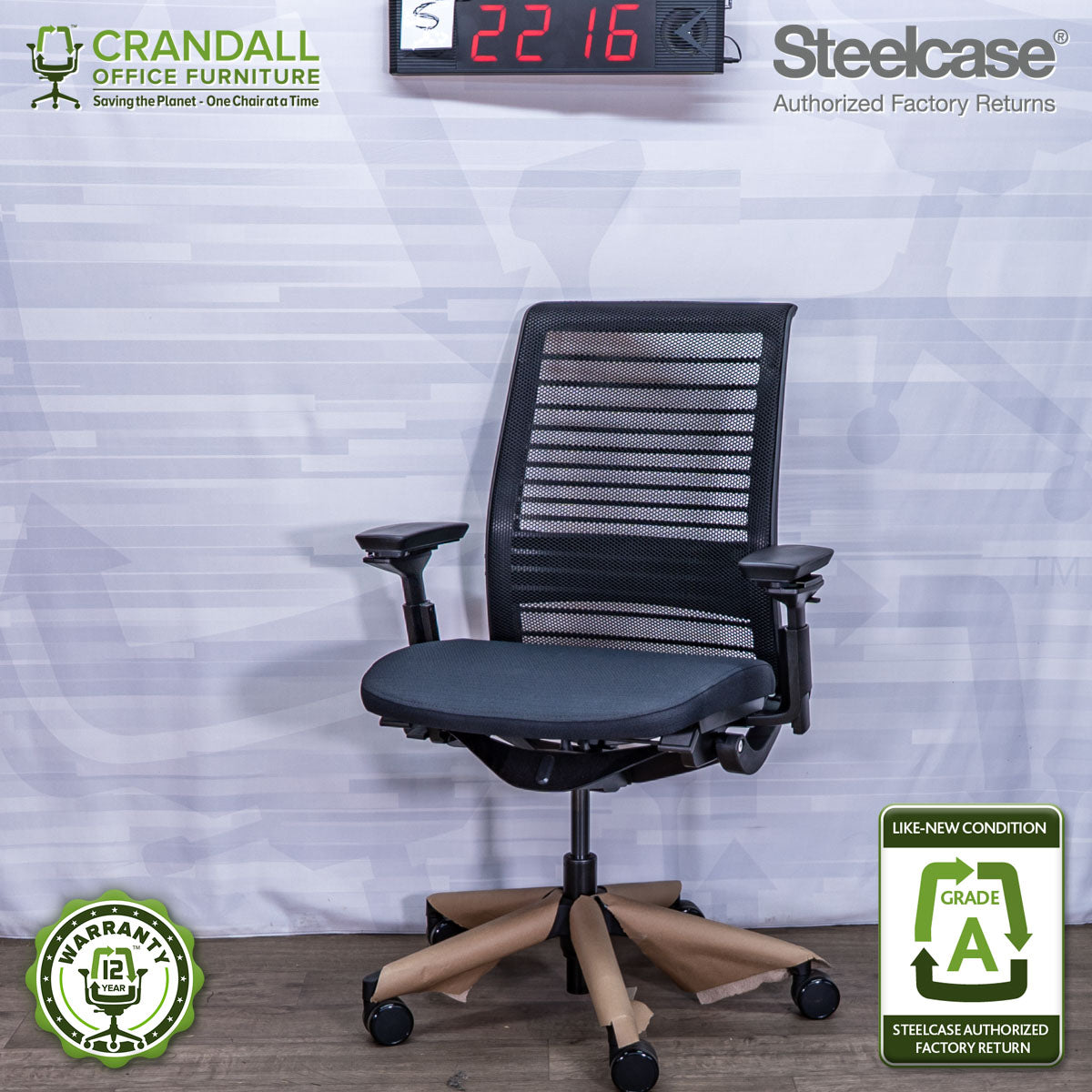 S-2216 - Steelcase V2 Think - Grade A – Crandall Office Furniture