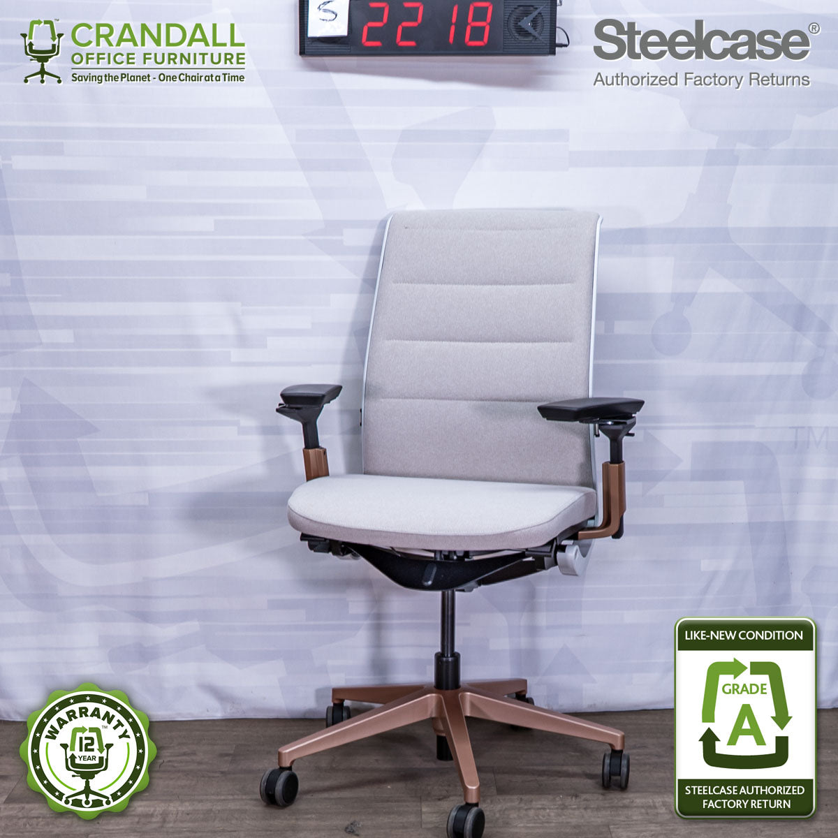 S-2218 - Steelcase V2 Think - Grade A – Crandall Office Furniture