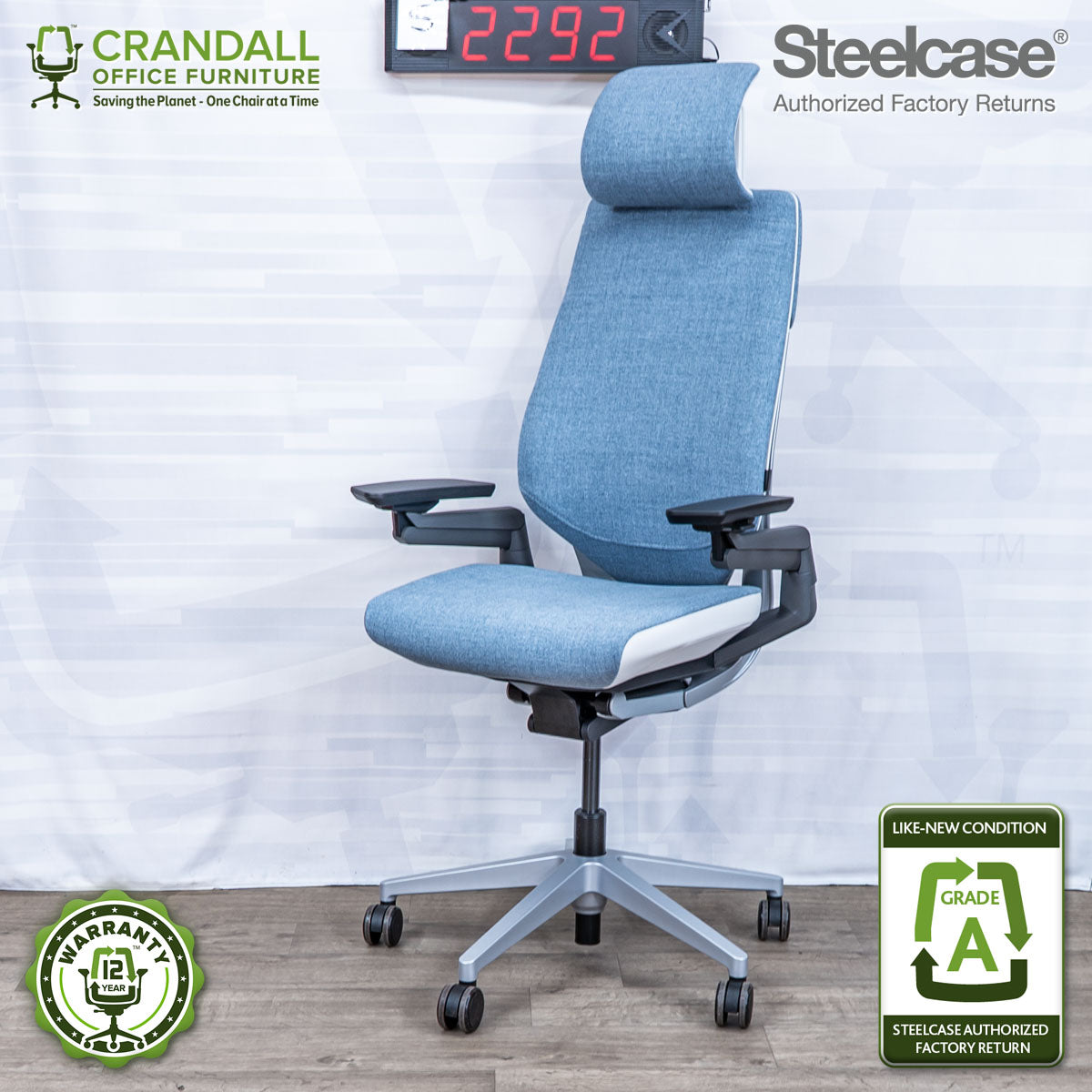 S-2292 - Steelcase Gesture - Grade A – Crandall Office Furniture