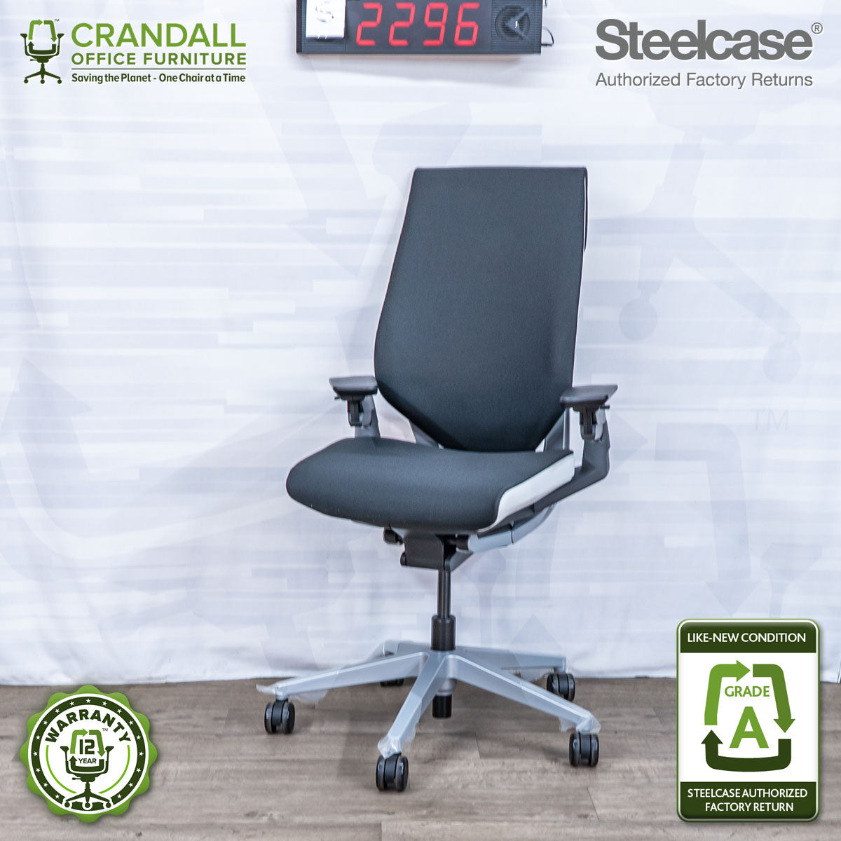 S-2296 - Steelcase Gesture - Grade A – Crandall Office Furniture