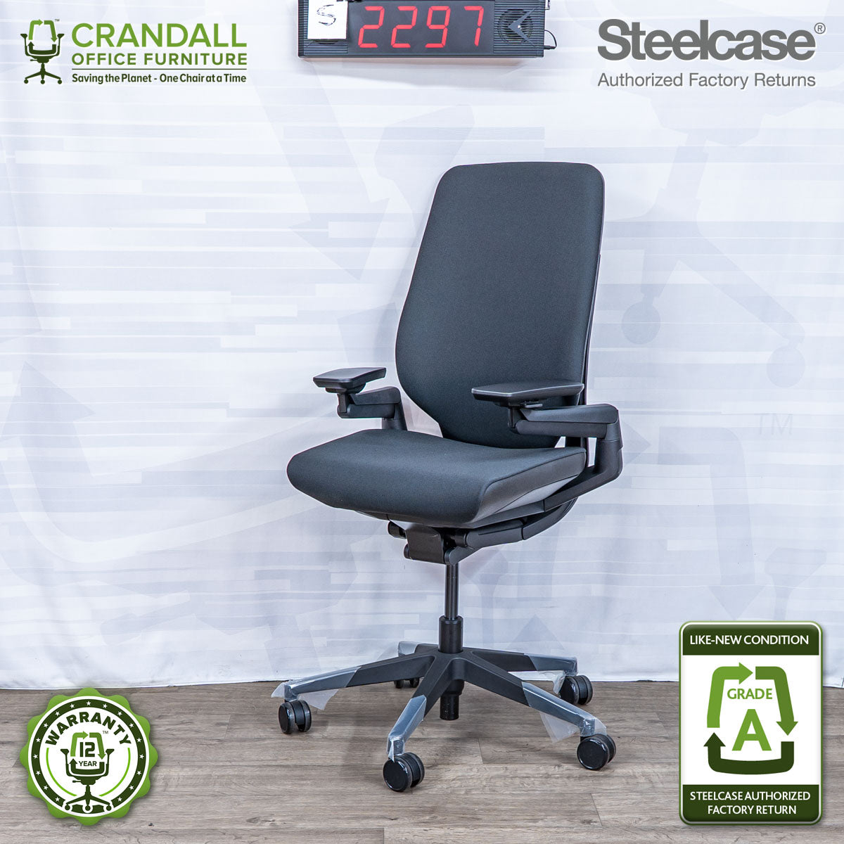 S-2297 - Steelcase Gesture - Grade A – Crandall Office Furniture