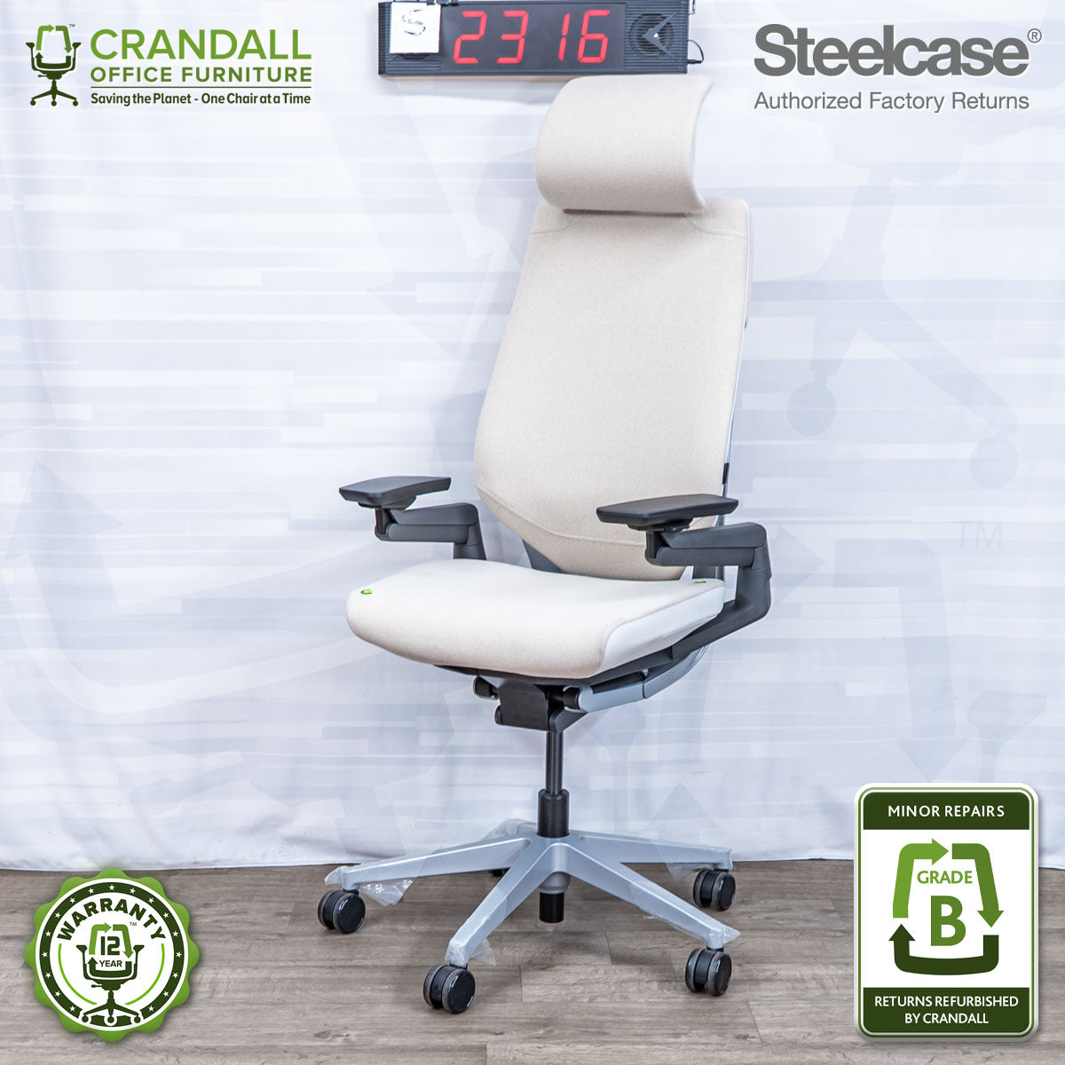 S-2316 - Steelcase Gesture - Grade B – Crandall Office Furniture