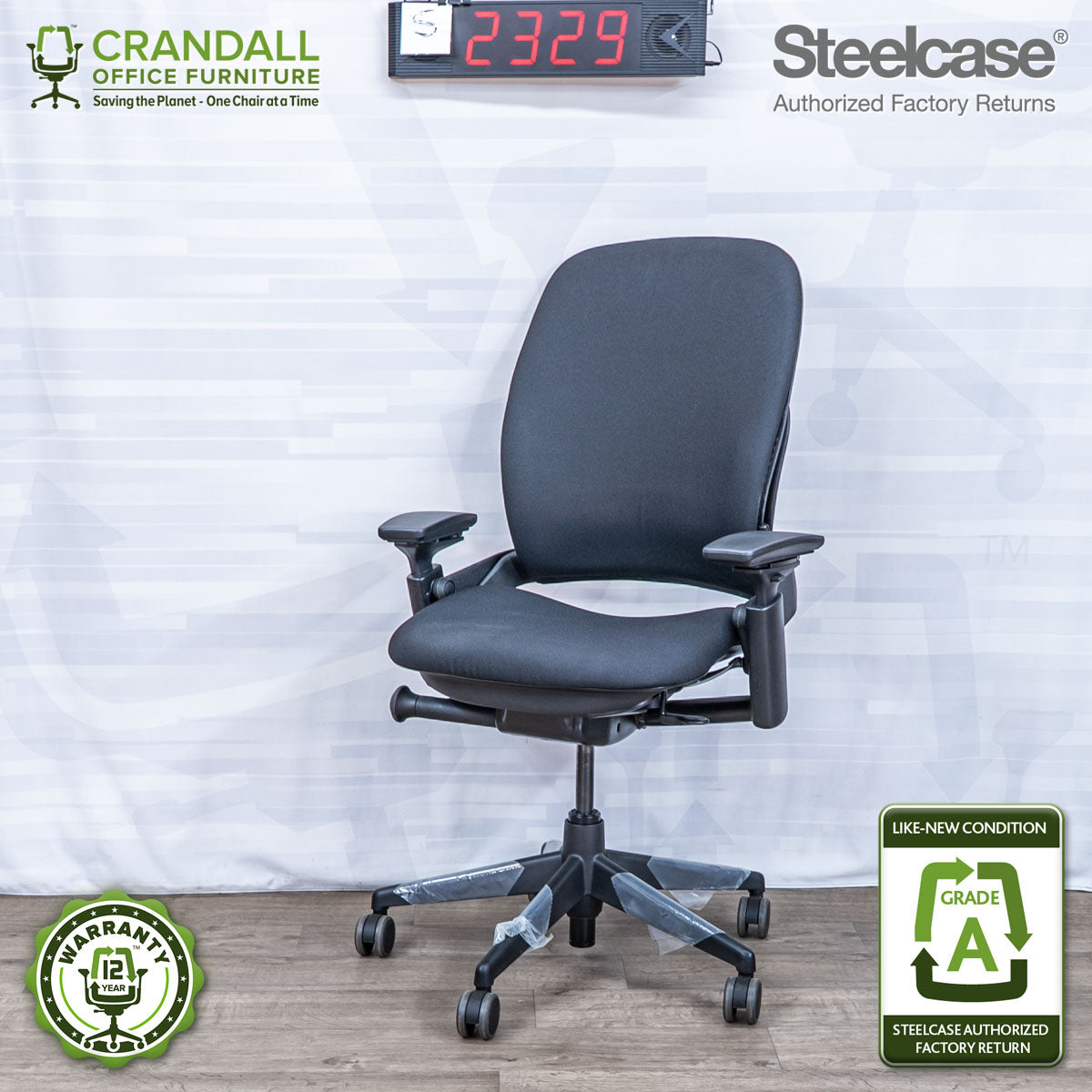 S-2329 - Steelcase V2 Leap - Grade A – Crandall Office Furniture