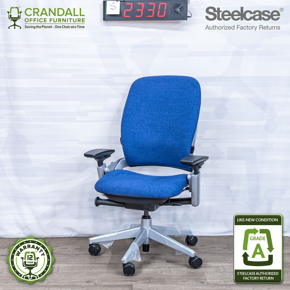 S-2330 - Steelcase V2 Leap - Grade A – Crandall Office Furniture